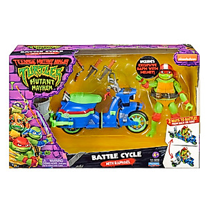 Teenage Mutant Ninja Turtles: Mutant Mayhem Battle Cycle with Exclusive Raphael Figure by Playmates Toys