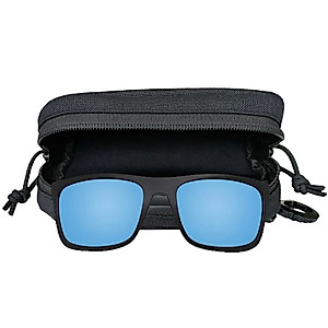 JOCTUBO Tactical Glasses Case Molle Glasses Pouch. Portable Eyeglasses Cases Eyewear Box. Eyeglass Case with Clip (Black)