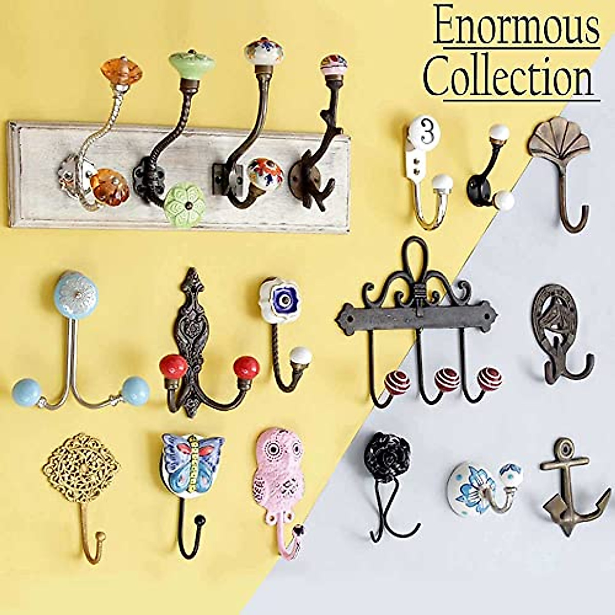 IndianShelf Key Hanger Hooks | Orange Wall Coat Hook | Ceramic Wall Hanging Hooks | Leaf Single Coat Hook | Kids Wall Hooks for Hanging [5.72 cm]