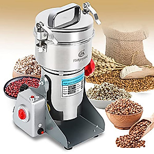 Samger 70-300 Mesh Electric Grain Miller Grinder 700g 1800W Stainless Steel High Speed Spice Grinder Pulverizer 28000RPM Commercial Powder Machine for Coffee Bean Nut Herb Wheat Pepper