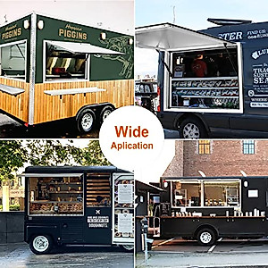 Sidasu Concession Window 36'' x 36''Concession Stand Serving Window with Awning,Lamp Tube and Door Handrail ,Concession Window for Food Trucks Glass Not Included