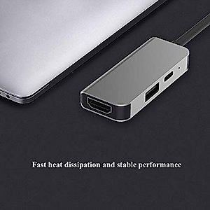 XUNMAIFHB Portable Docking Station,Type-c hub to hdmi Multi-Function Expansion Dock usb3.0 HD Converter USB-c hub with PD HDTV UHD Fast Transmission