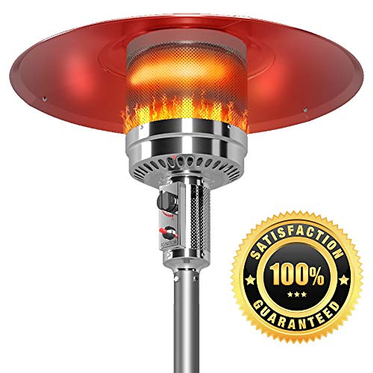 Rangland Heat Reflector Shield for Outdoor Propane Patio Heaters, Weatherproof Aluminum Top Dome-cap (All hardware included - Universal replacement fit)