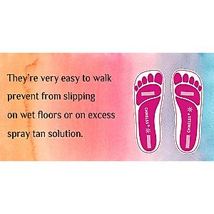 Pink 120Pairs(240Feets)Disposable Spray Tanning Feet Pads for Hygienic Foot Protectors,Comfortable & Hygienic Spray Tan Pads Feet-Specifically for the Spray Tanning Industry or Salon,One Size-Non Slip