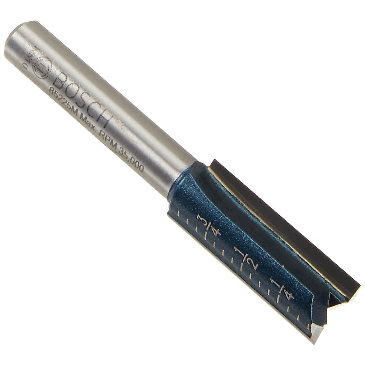 BOSCH 85225MC 3/8 In. x 1 In. Carbide-Tipped Double-Flute Straight Router Bit