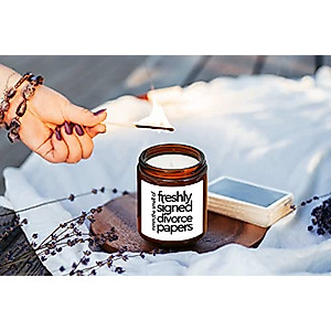 Scented Candle, Divorce Candles Gifts for Women, Sister, Besties, BFF, Soy Candles for Home Scented, Home Decorations, Aromatherapy Candles, Amber Jar Candles(B030)