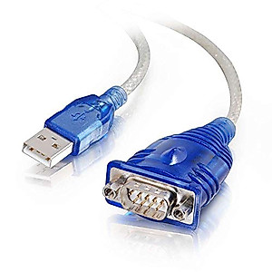 C2G Legrand USB to DB9 Serial Adapter Cable, Adapter Cable, USB to Desktop Adapter, 1.5 Foot Adapter Cord, Gray, 1 Count, C2G 26886