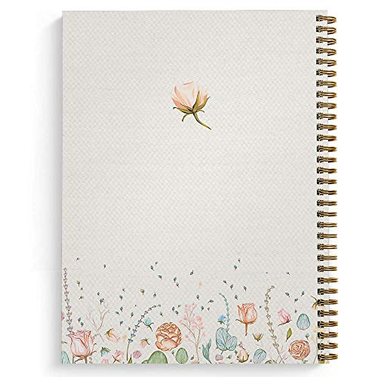 Softcover Camera 8.5" x 11" Motivational Spiral Notebook/Journal, 120 College Ruled Pages, Durable Gloss Laminated Cover, Gold Wire-o Spiral. Made in the USA