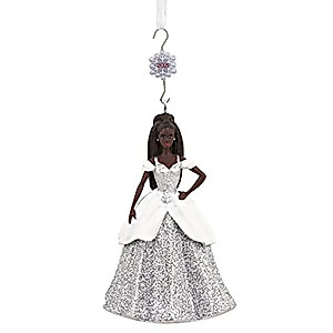 Hallmark Holiday Barbie Christmas Tree Ornament 2021 (with Limited Edition Dated Hook (Black))