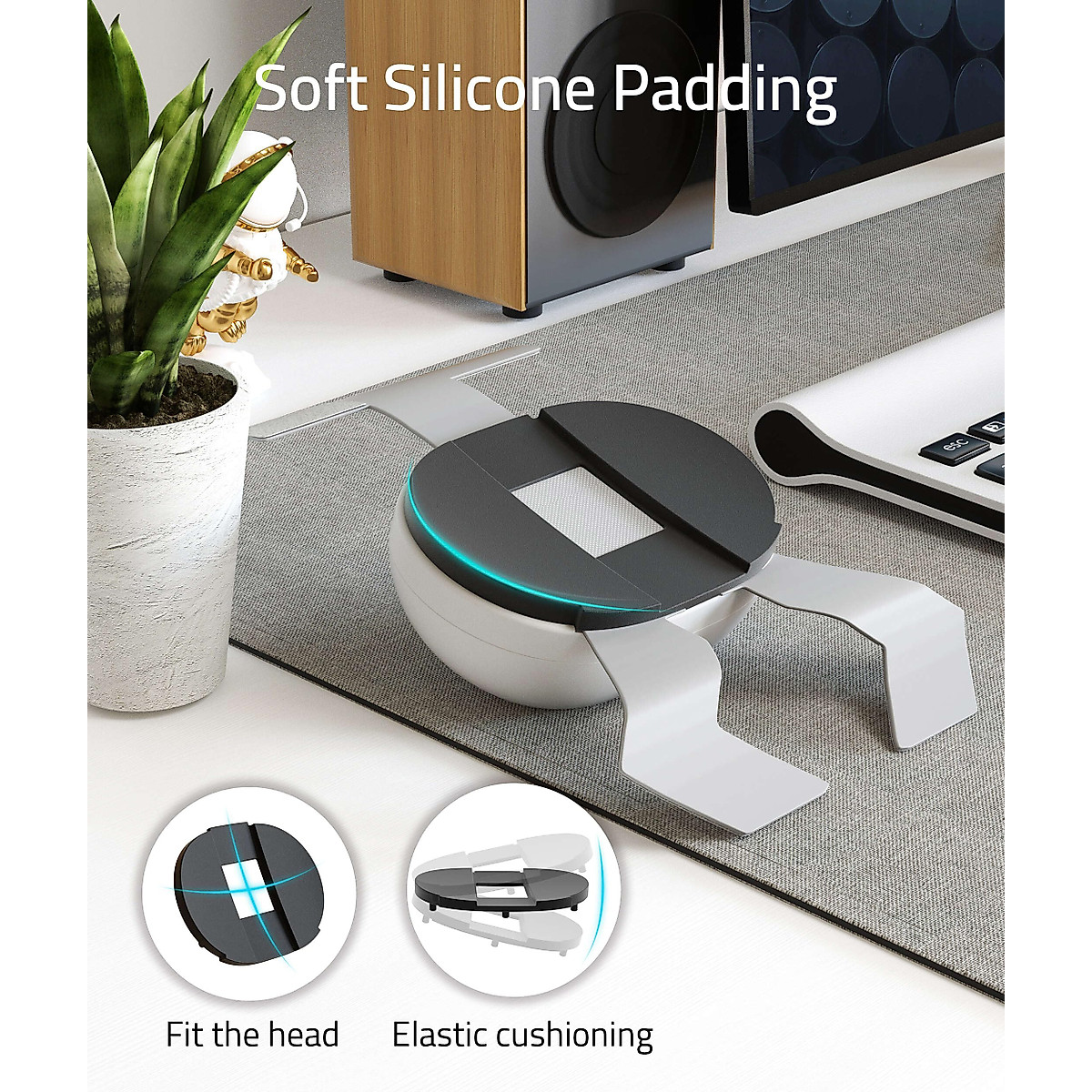 Syntech VR Battery Pack Compatible with Meta/Oculus Quest3S /3/2, 10,000mAh Power Bank Extended 6 Hours VR Game and Sport, Counter-Weight Balance & Comfort Padding, VR Accessories Fit Most Headstraps