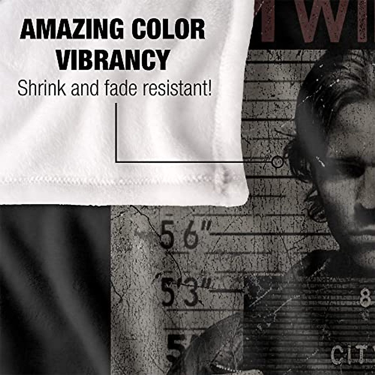 Supernatural Sam Mug Shot Officially Licensed Silky Touch Super Soft Throw Blanket 50" x 60"