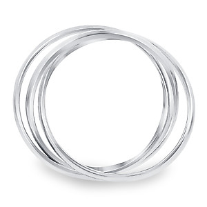 Gem Avenue 925 Sterling Silver Triple Band Women's Thumb Ring for Women Size 7