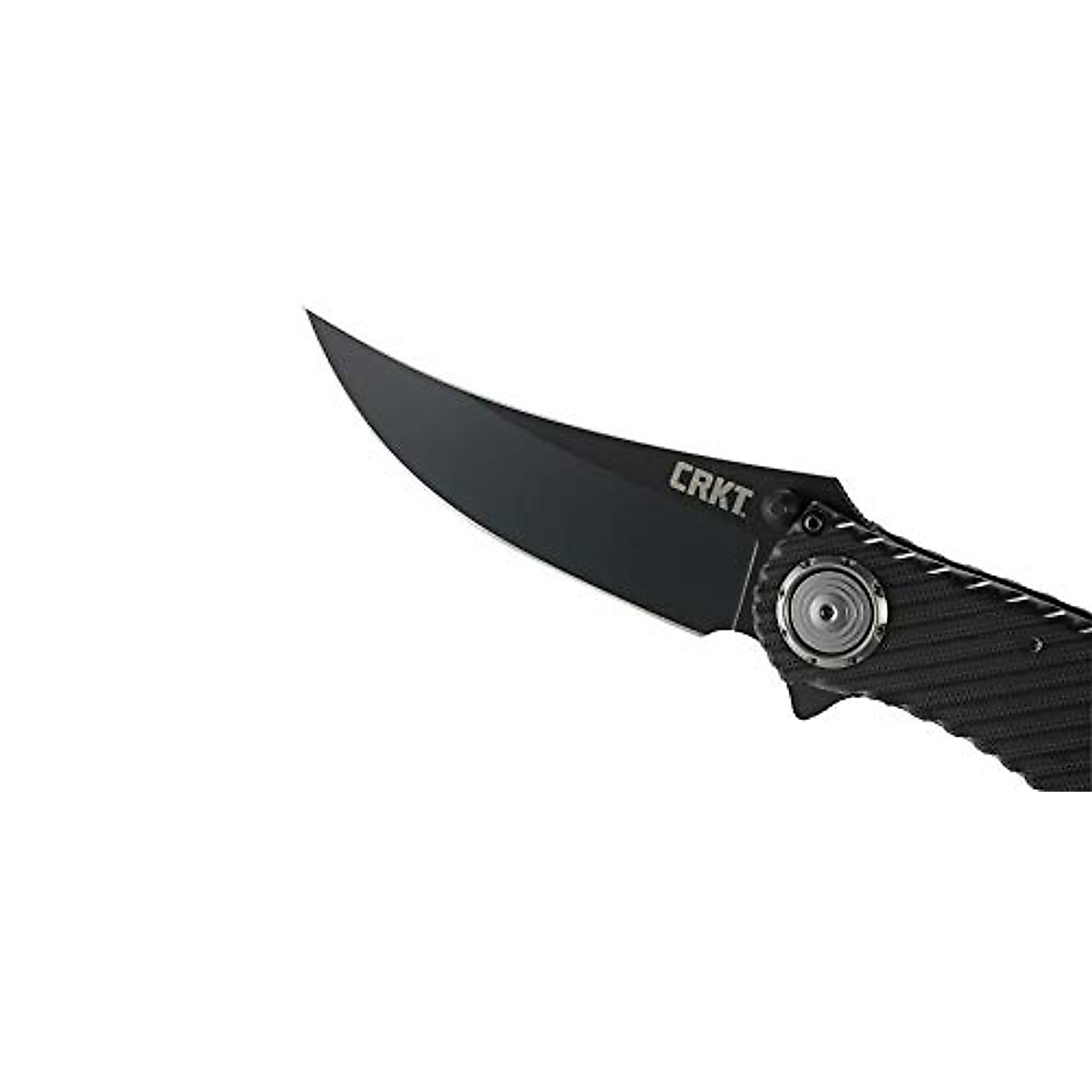 CRKT Clever Girl Folding Pocket Knife: Heavy Duty Everyday Carry, Black Blade, Flipper Open, Deadbolt Button Lock, IKBS Ball Bearing Pivot, G10 Handle 2640