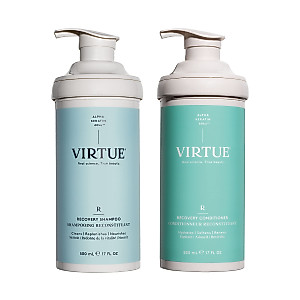 Virtue Recovery Sulfate Free Shampoo and Conditioner Set with Keratin Hydrates, Softens, and Renews Damaged Hair, Color Safe