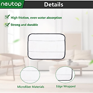neutop Replacement Parts Mop Pad Cloths Compatible with iRobot Braava 320 380 381 380T 390 390T Mint 4200 4205 5200 5200C Models, 6 Wet 3 Dry 5 Wick Caps.