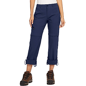 Women's Hiking Pants Convertible Lightweight Quick Dry Outdoor Travel Camping Safari Pants,2192,Blue,2
