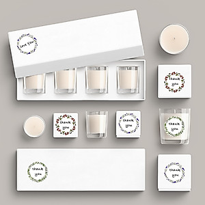 Canning Labels for Jars and Lids, 2" Round Labels for Jars, Food Containers, Bottle, Candle, Spice Jar (500 pcs, White)