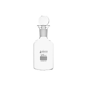 EISCO Labs 125ml B.O.D. borosilicate glass bottle with stopper