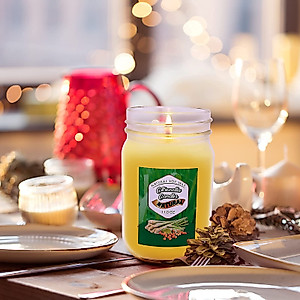 Set of 2 Large Citronella Candles for Summer Scented, 11oz Long Lasting Mason Glass Jar Candle for Patio Garden Yard Home Kitchen Bedroom, Outdoor and Indoor