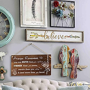 Minnie Mouse Wooden Inspirational Hanging Sign Plaque, Mickey Theme Home And Get Well Soon Decor,Disney Theme Gifts For Women, Best Friend,Kids 6"X12"