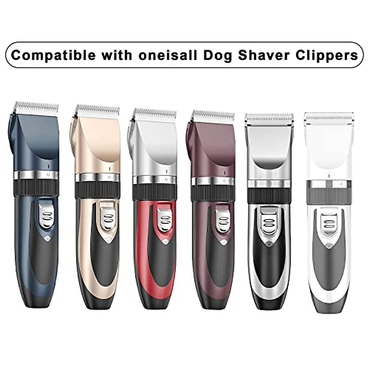 DODAER 2 Pack Replacement Blade Compatible with oneisall Low Noise Dog Clippers, Made of Ceramic Blade & Stainless Steel Blade