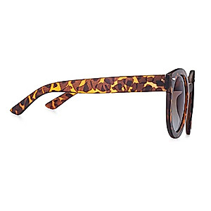 grinderPUNCH Oversized Sunglasses For Women Round Circle Oversized Mod Fashion Tortoise