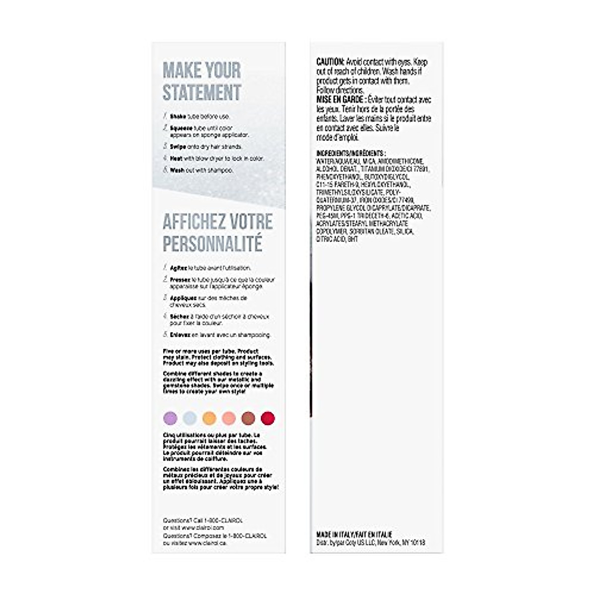 Clairol Color Crave Temporary Hair Color Makeup, Shimmering Platinum Hair Color, 1 Count