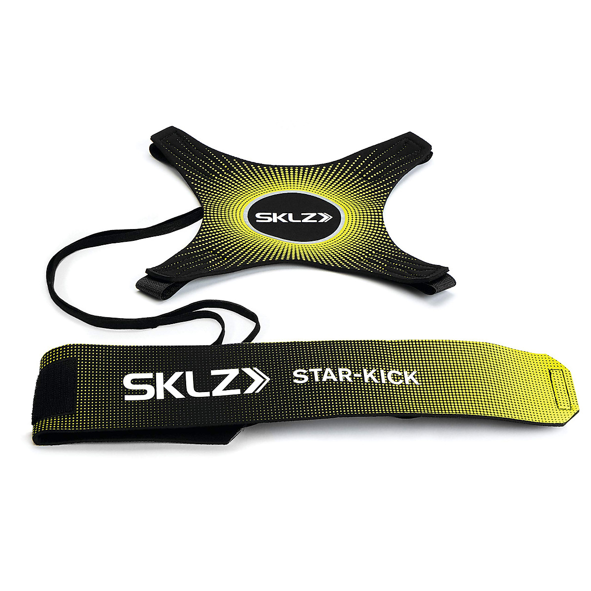 SKLZ Star-Kick Hands-Free Adjustable Solo Soccer Trainer - Fits Ball Sizes 3, 4, and 5 (Volt)