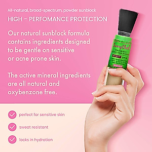 Sunny Chick Sunscreen Powder- Tinted Brush-On Mineral Sunblock SPF30 .23OZ (Medium)