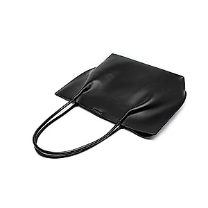 hepcelt Hobo Bags Leather Totes for Women Ladies Purses and Handbags Dupes for Women Handbags Purse and Wallet Set Shopper Purse Satchel Handbag with Top Handles, Black