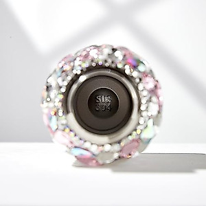 Canary Cottage Pink mini Insulated Cup - 9 oz Sparkling Rainbow Gemstone Tumbler Vacuum Insulated Stainless Steel Reusable Travel Friendly Ideal Holiday Gift