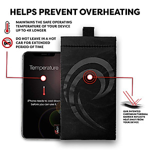 PHOOZY Apollo II Thermal Phone Case with AGION Lining and Keyring + Cross Body Strap for Easy Carry of The Apollo