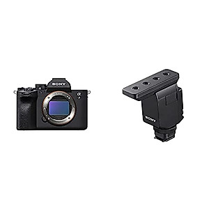 Sony Alpha 7 IV Full-Frame Mirrorless Interchangeable Lens Camera,Body Only, Black Digital MI Shoe Shotgun Microphone with Beamforming Technology for Three switchable directivities - ECM-B10