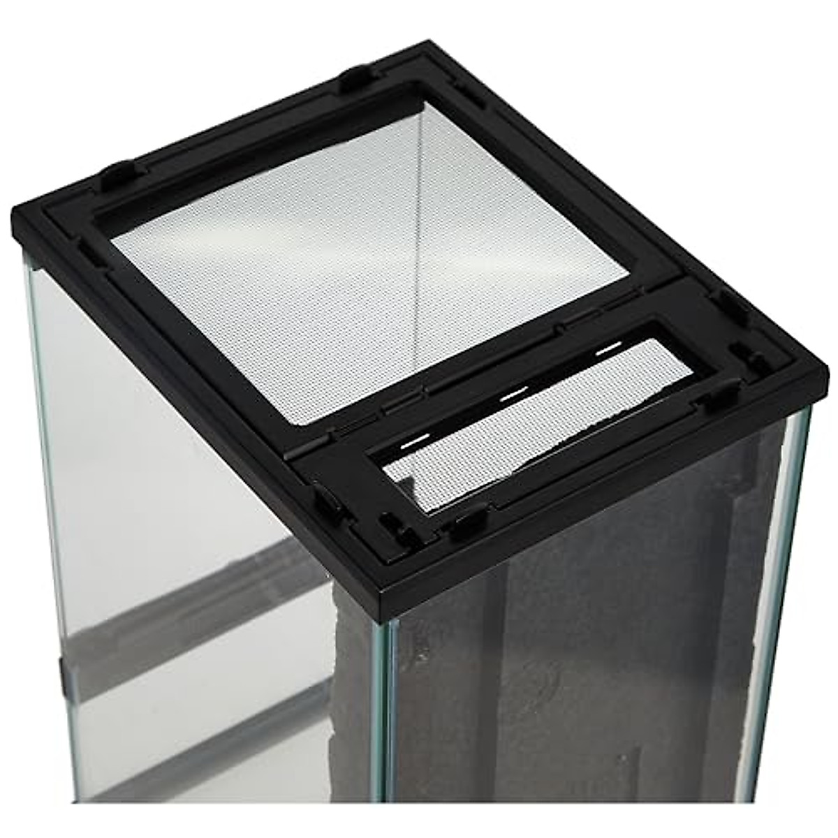 Zilla Front Opening Terrarium - 8" x 10" x 15",Black