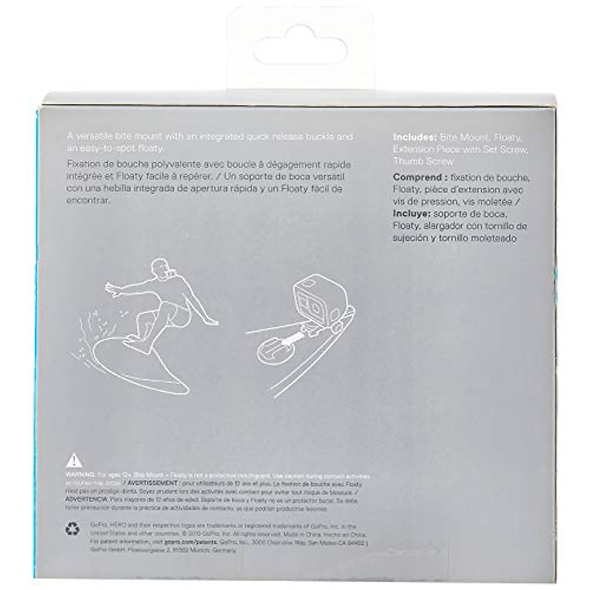 GoPro Bite Mount + Floaty (HERO8 Black) - Official GoPro Mount