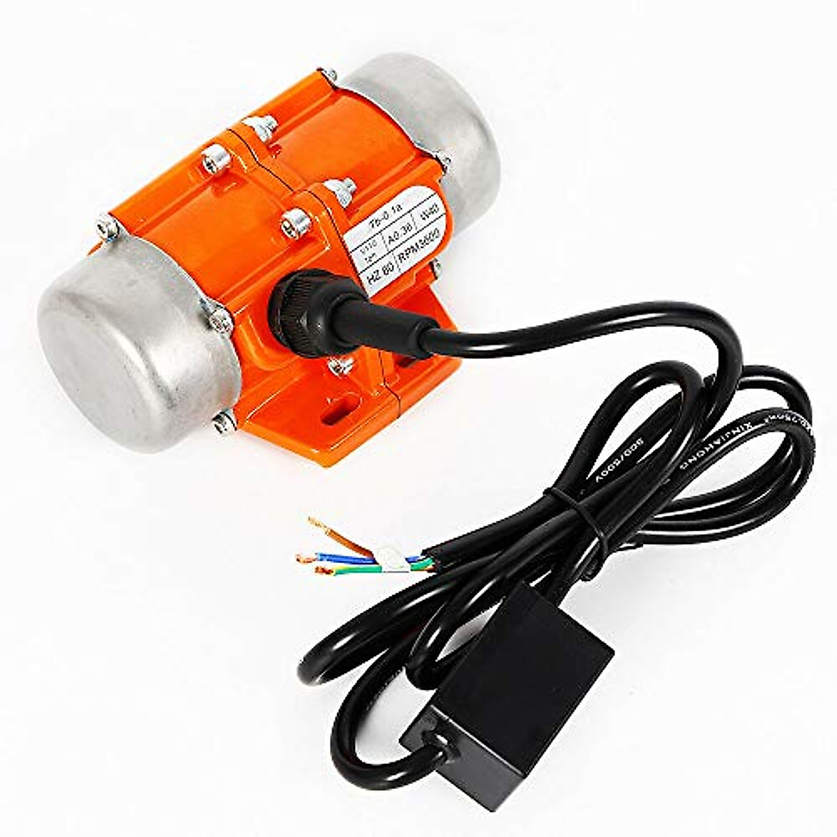 Concrete Vibrator Vibration Motor AC 110V 40W Electric Vibrating Motor Single Phase 3600 RPM Asynchronous Vibration Motor 6.6ft Cable for Shaker Table