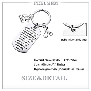 FEELMEM Nursing Degree Graduation Gift Nurse Graduation Keychain So Many People Are Going To Be Blessed Because of Your Devotion and Person You Are Nursing School Graduation Keyring (silver)