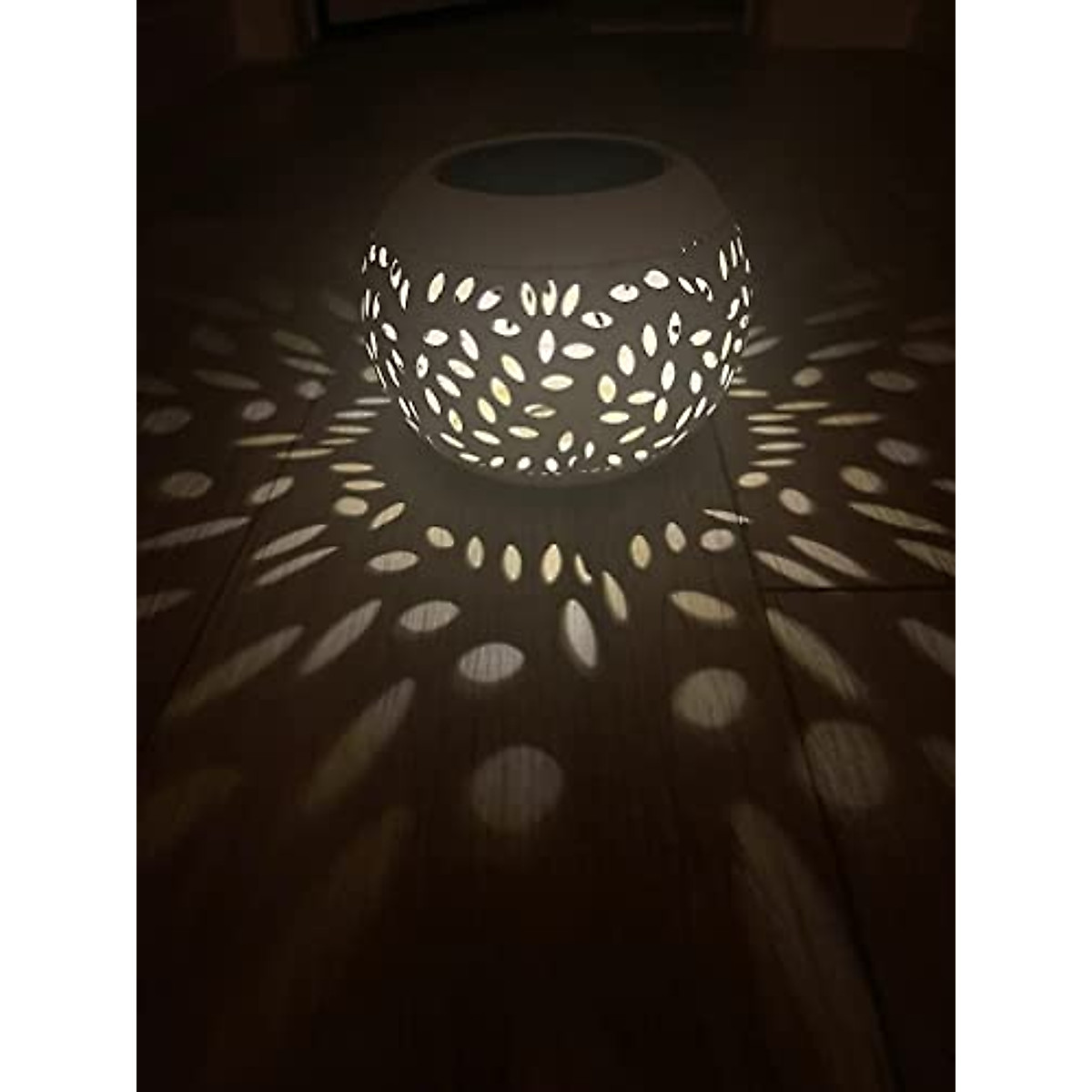 Solar Table Lantern Outdoor Indoor Waterproof - Dancing Flickering Flame Powered LED White Metal Desktop Decorative lamp auto on/Off Lightening Dusk to Dawn for Desk Patio Garden Pathway Garden Yard