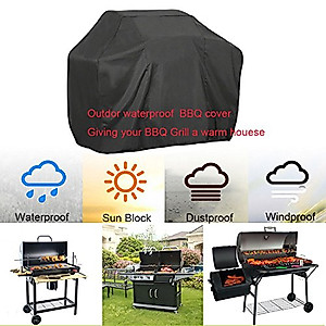 FLR Gas Grill Cover Large XL 66 inches Black Waterproof Outdoor Barbeque Grill Covers BBQ Gas Grill Cover Char Broil Patio Bistro
