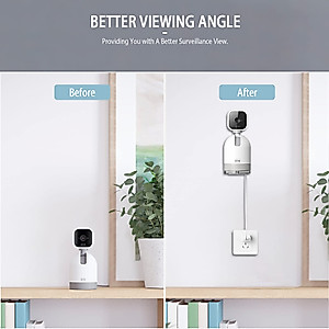 PUUUCI Wall Mount for Blink Mini Pan-Tilt Camera - Blink Mini Pan-Tilt Camera Transparent Acrylic Wall Mount Bracket/Holder for Home/Apartment/Office Indoor (1-Pack)