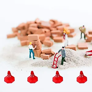 Kisangel 10pcs Sandbox Barricades Plastic Plastic Cone Plastic Traffic Sign Simulation Roadblock Plastic Roadblock DIY Roadblock Sand Table Roadblock Simulation Road Cone DIY Traffic Sign