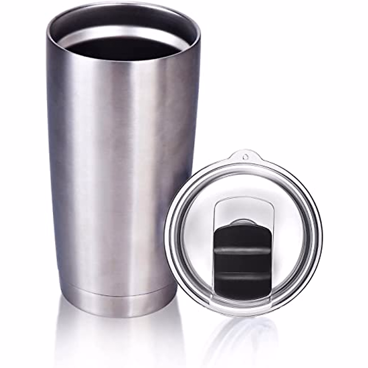 20oz Magnetic Tumbler Lid, BAKDIK 2 Pack Tumbler Replacement Lids for YETI Rambler, Ozark Trail, Old Style Rti, Replacement Magnetic Slider, Magnetic Spill Proof Tumbler Cover