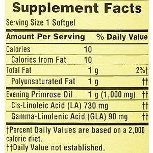 Spring Valley - Evening Primrose Oil 1000 mg, 75 Softgels