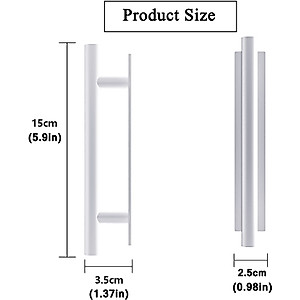 kwa heri 8 Pack Self-Stick Push Pull Helper White Hidden Cabinet Handle ABS Plastic Door Window Wardrobe Handle Instant Cabinet Drawer Furniture Handles (8, White)