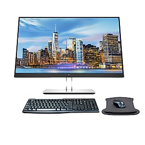 HP EliteDisplay E24 G4 24 Inch 1920 x 1080 Full HD IPS LED-Backlit LCD Monitor Bundle with HDMI, VGA, DisplayPort, Gel Mouse Pad, and MK270 Wireless Keyboard and Mouse Combo