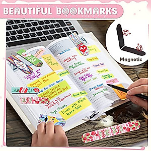 32 Pcs Teacher Magnetic Bookmarks Teacher Appreciation Bookmark Page Clips Graduation Christmas Gifts Bookmark for Teachers Office Supplies(Cute)