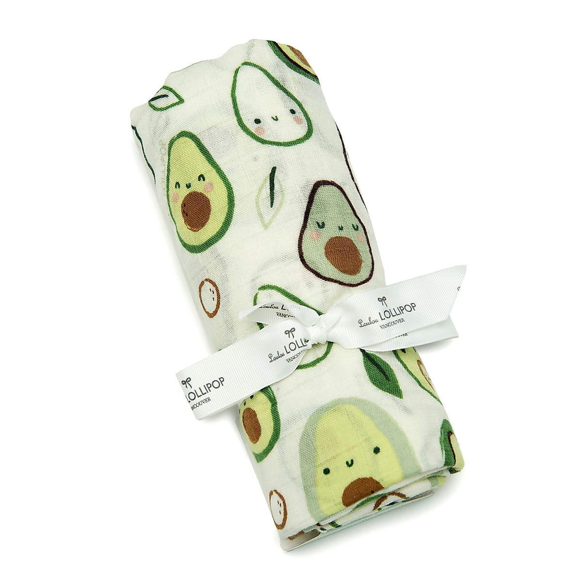 Loulou Lollipop Soft Baby Swaddle Blanket Muslin Wrap Receiving Blanket for Newborn to Toddler Girl and Boy, Large 47” by 47” - Avocado…