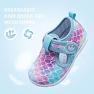 FEETCITY Boys Girls Shoes Baby Water Shoes Beach Quick Dry Swim Barefoot Aqua Socks Outdoor Athletic Pool Shoe 12-18 Months Infant