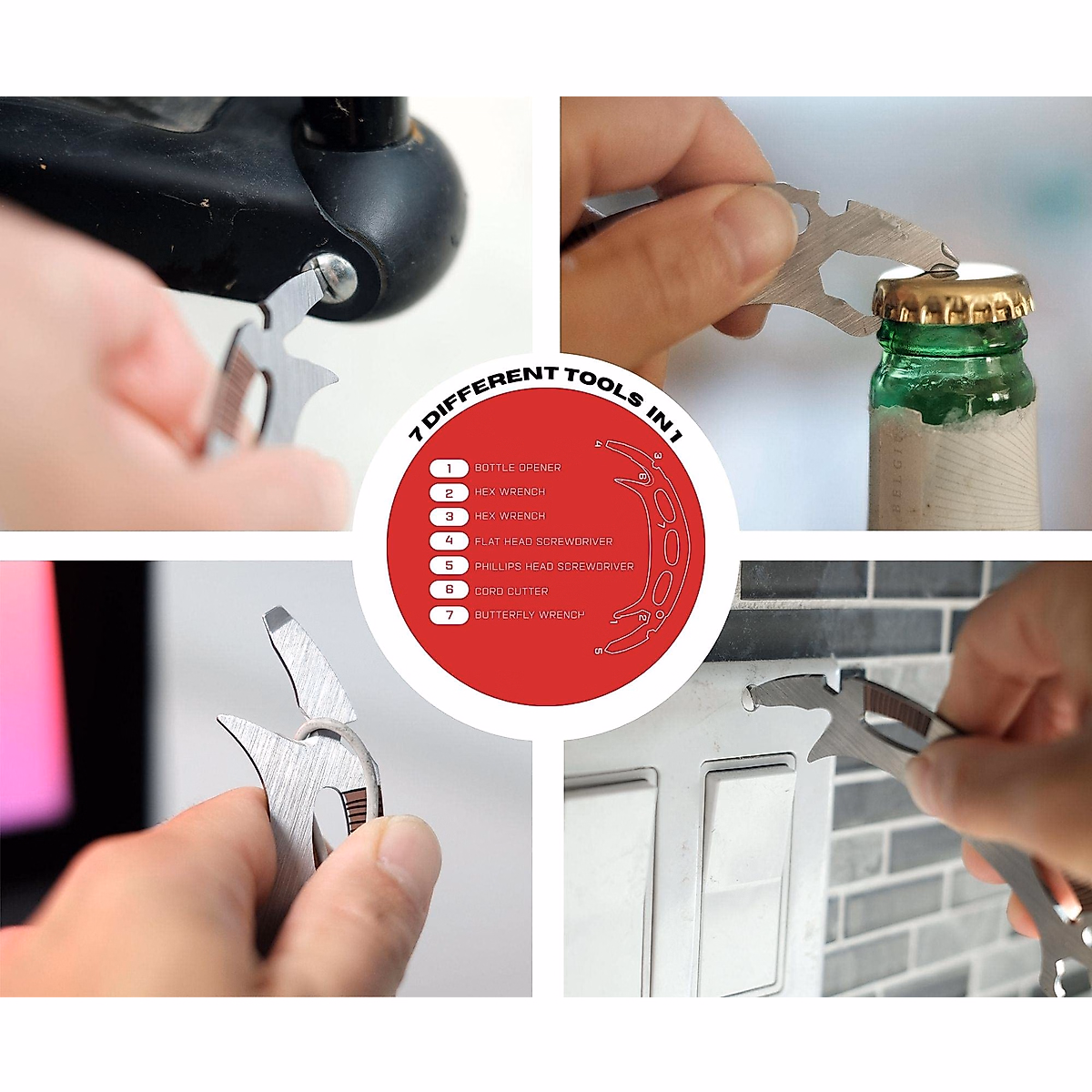 Star Trek Klingon Bat'leth 6-In-1 Multitool Kit | Includes Screwdriver, Wrench, Bottle Opener, Cord Cutter, Hand Tools | Pocket-Sized Portable Survival Camping Tool