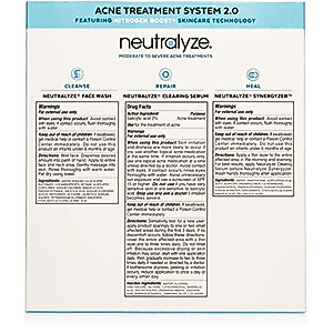 Neutralyze Moderate To Severe Acne Treatment Kit 2.0 - Maximum Strength Acne Kit, 2% Salicylic Acid, Mandelic Acid & Nitrogen Boost Skincare Technology - Acne Treatment for Teens & Adults (90+ Day)